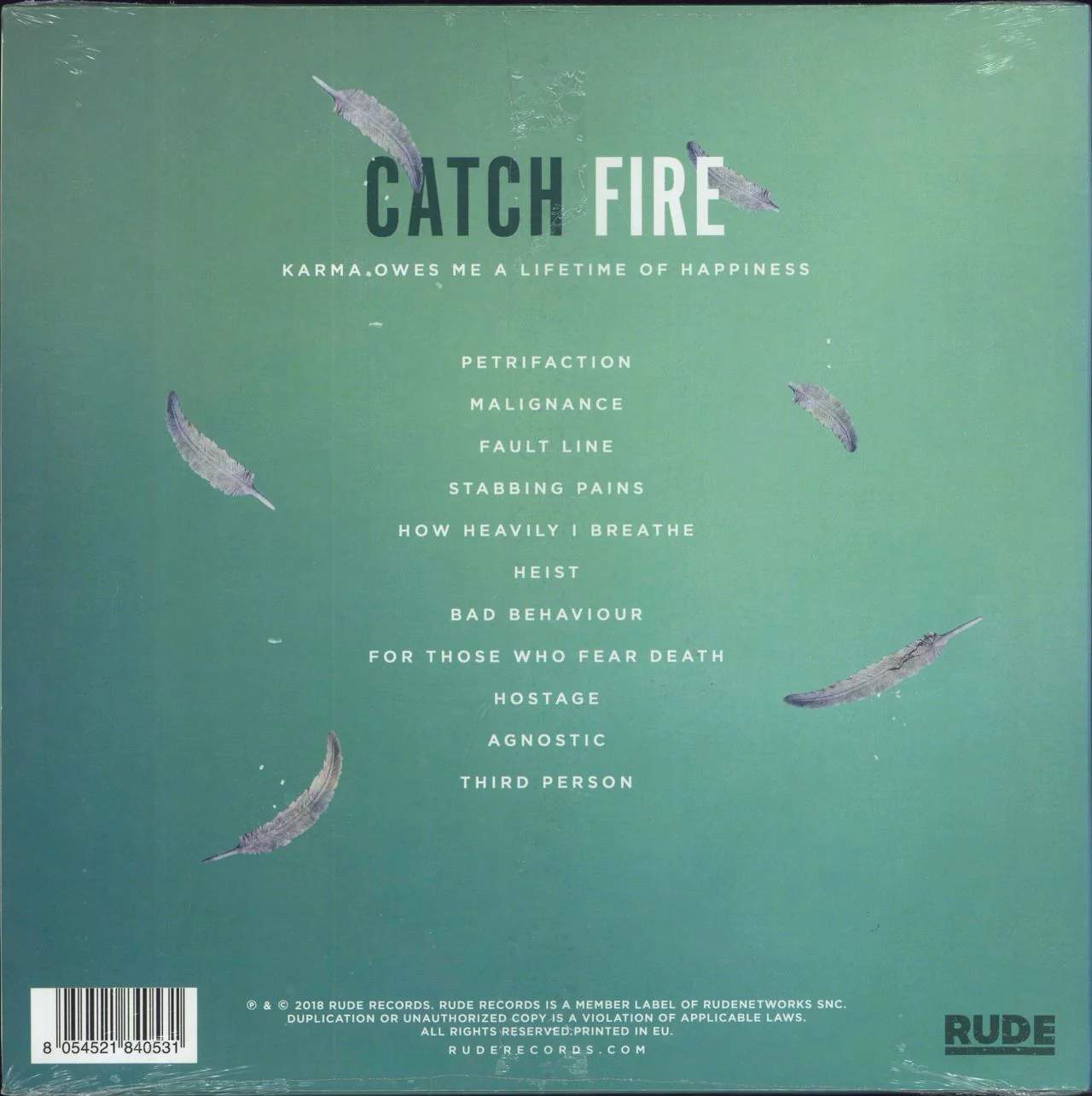 CATCH FIRE – KARMA OWES ME A LIFETIME OF HA Vinyl Record - Vinyl Record ...